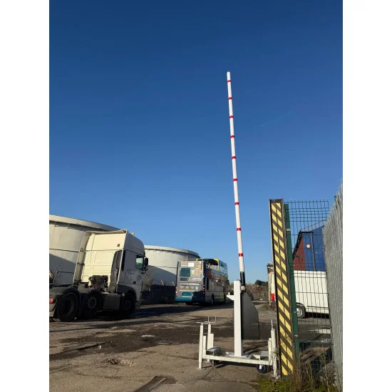 Manual Rising Arm Barrier Hire | Portable Trolley System – AJP Hire & Sales