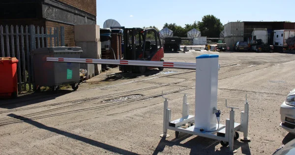Portable Automatic Rising Arm Barrier Hire UK | AJP Hire & Sales